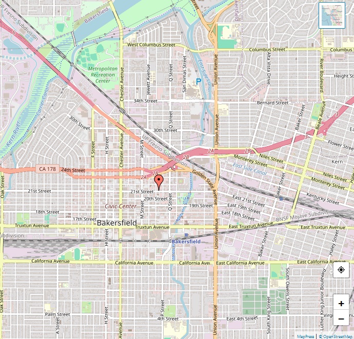 Map Of Downtown Bakersfield Ca