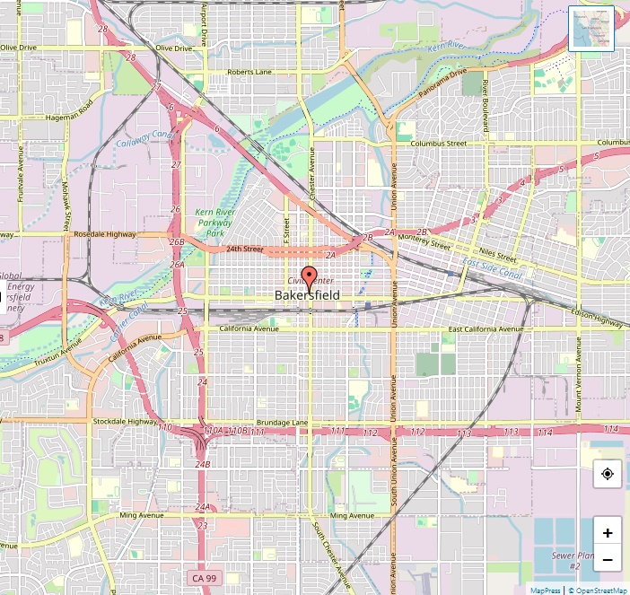 Bakersfield Map